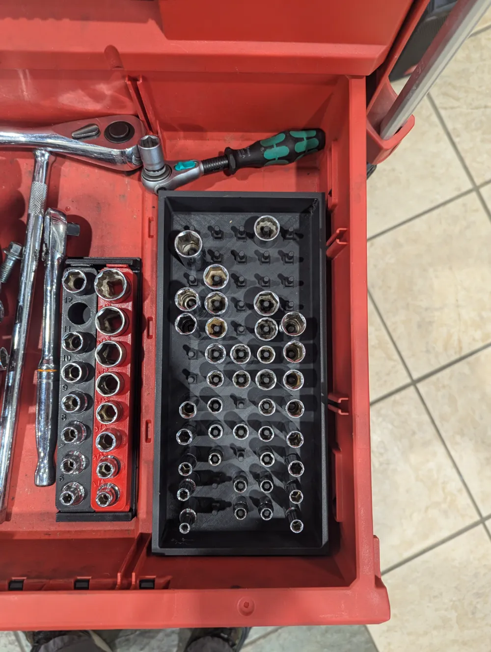 1/4" Drive Socket Organizer (for packout drawer) by Kota - MakerWorld