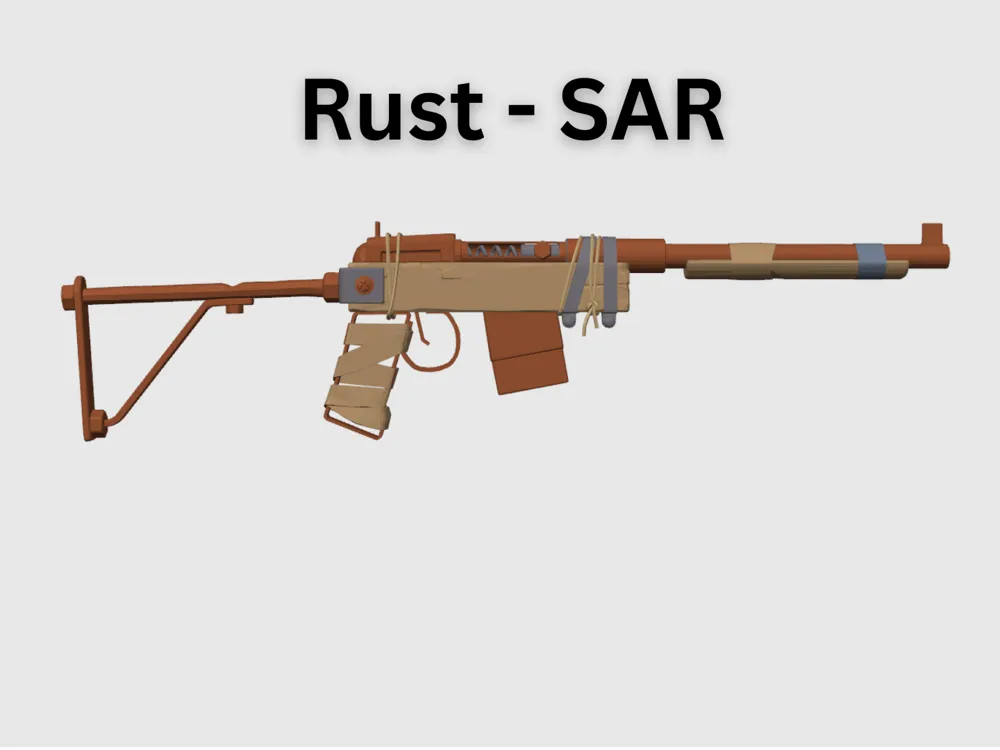 Semi Automatic Rifle - RUST by lookawilduser MakerWorld: Download Free ...