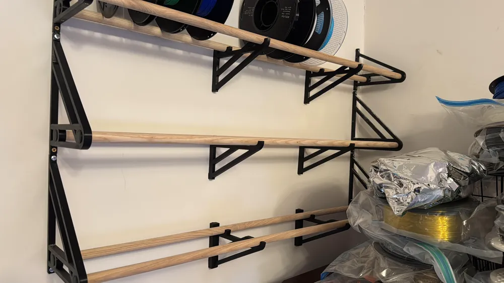 Filament spool shelf bracket - Free 3D Print Model - MakerWorld