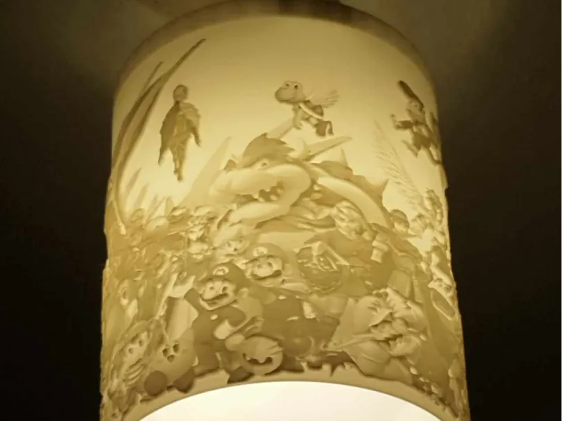 Luminária de teto com personagens Nintendo / Plafonnier - Modelo ...