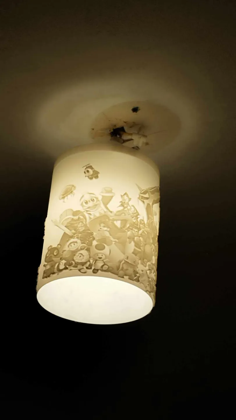 Luminária de teto com personagens Nintendo / Plafonnier - Modelo ...
