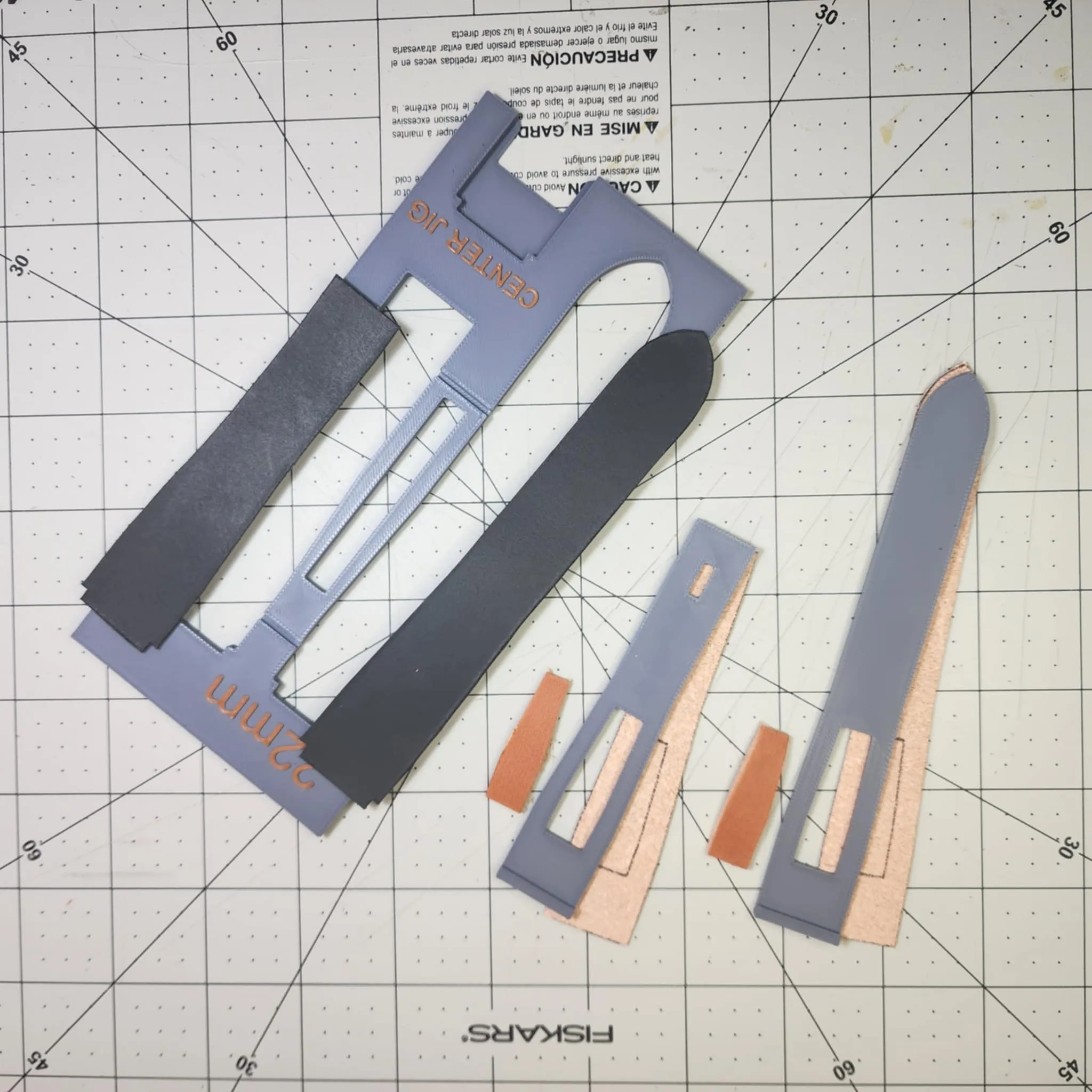 3D Printed Leather Watch Strap Template in 18-22mm - Free 3D Print ...