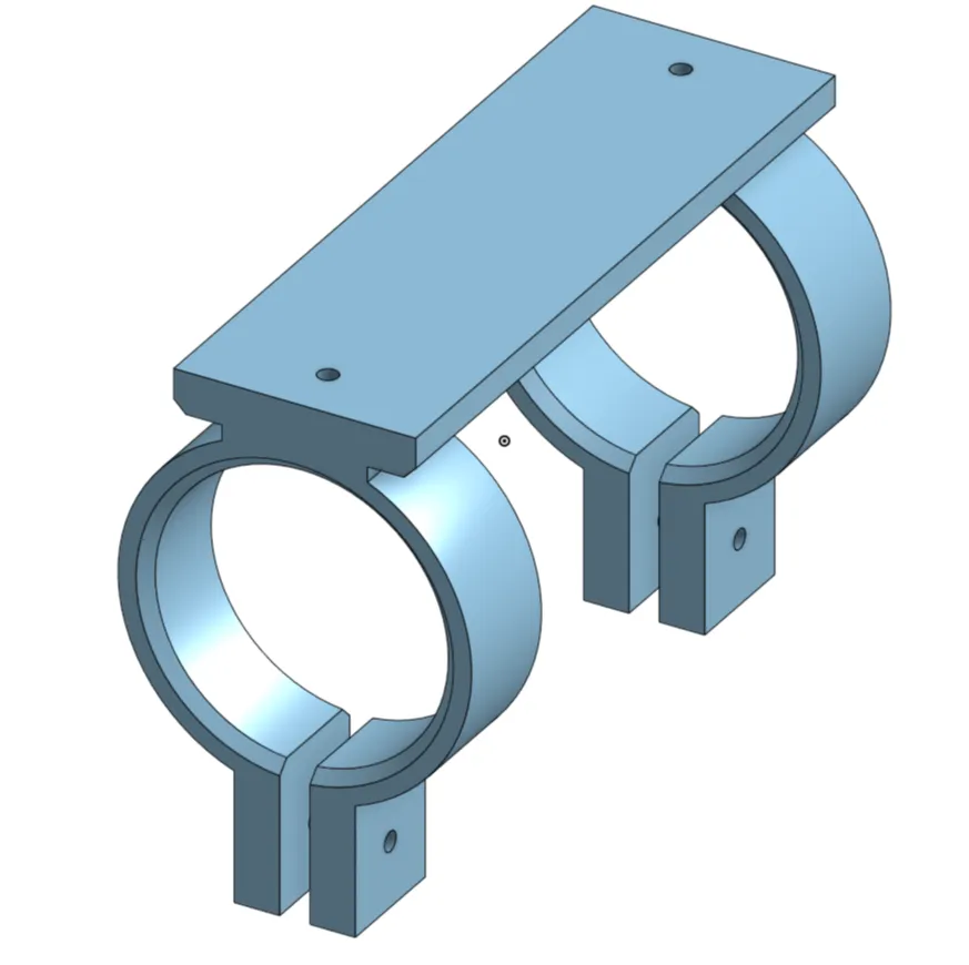 Pipe clamp mount by Paple MakerWorld: Download Free 3D Models