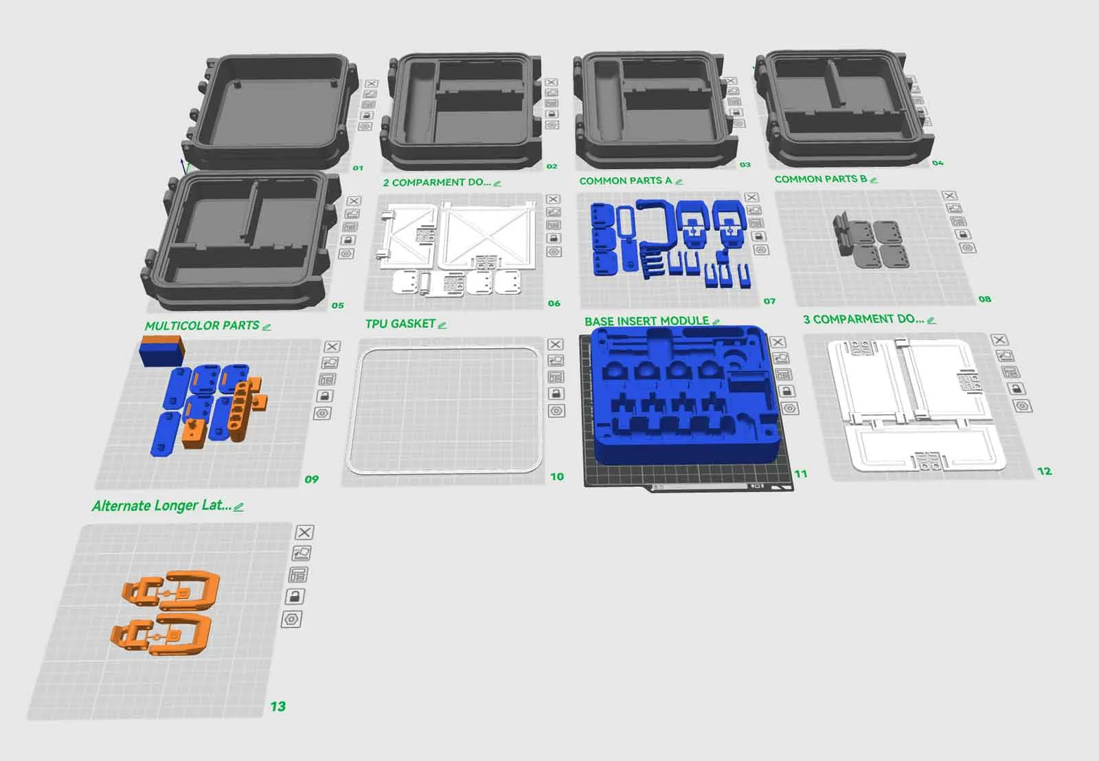 Bambu A1 and A1 Mini Spares and Tool Case ver1.6 by mystoopidstuff ...