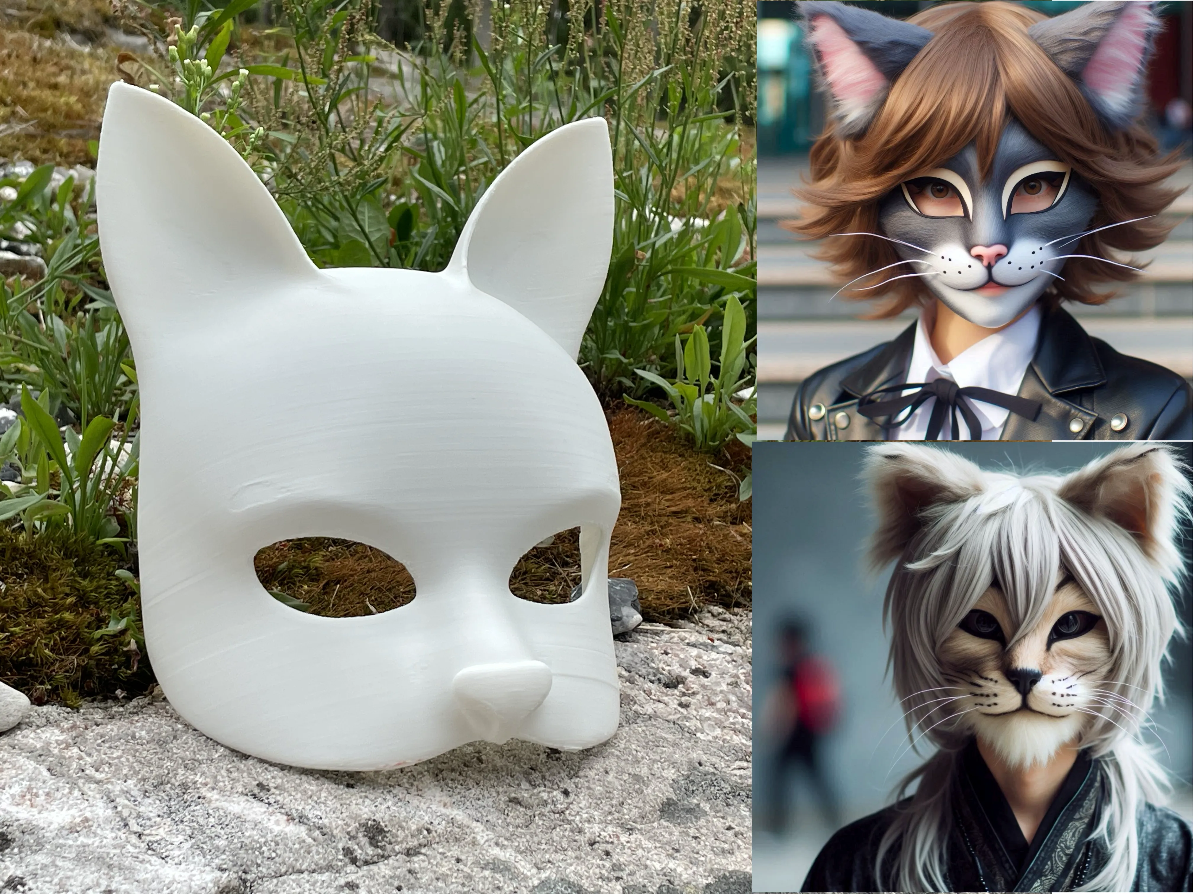 Therian Mask base by Jurdis MakerWorld: Download Free 3D Models