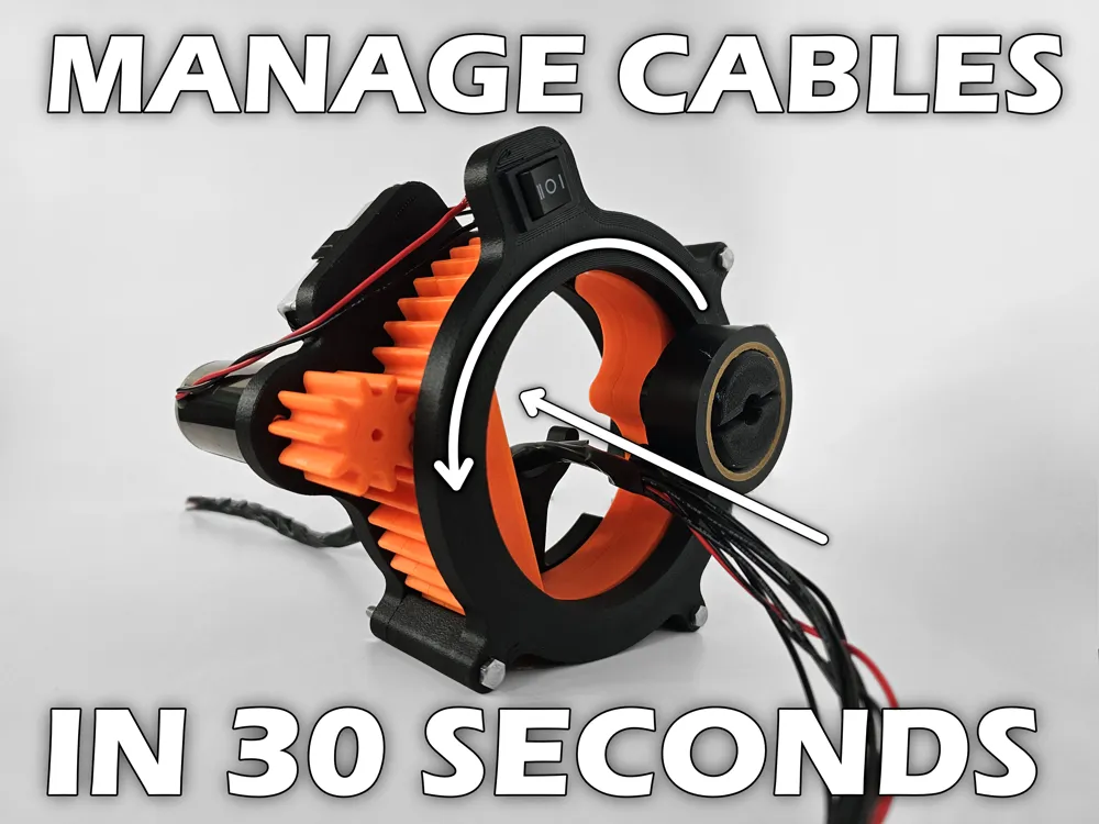 Semi-automatic cable wrapper by Magmabow MakerWorld: Download Free 3D ...