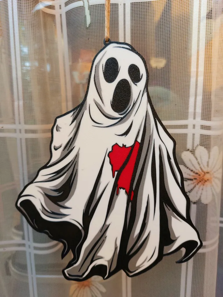 Halloween scary Ghost window decoration by Kutnohormac - MakerWorld