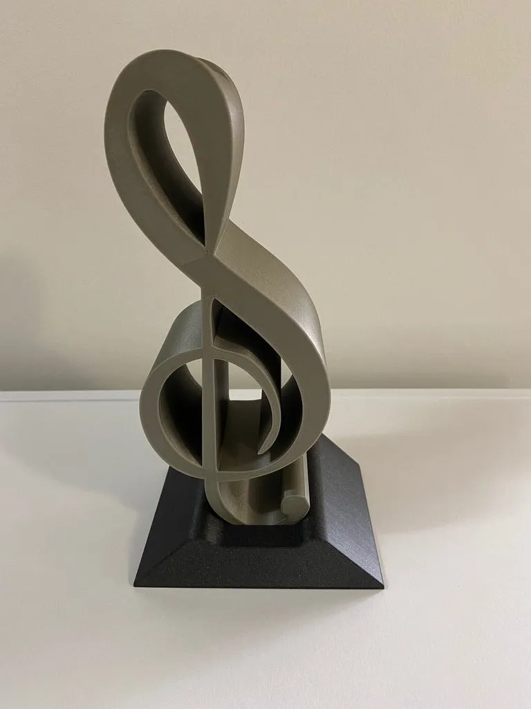 Headphone Stand Treble Clef - Free 3D Print Model - MakerWorld