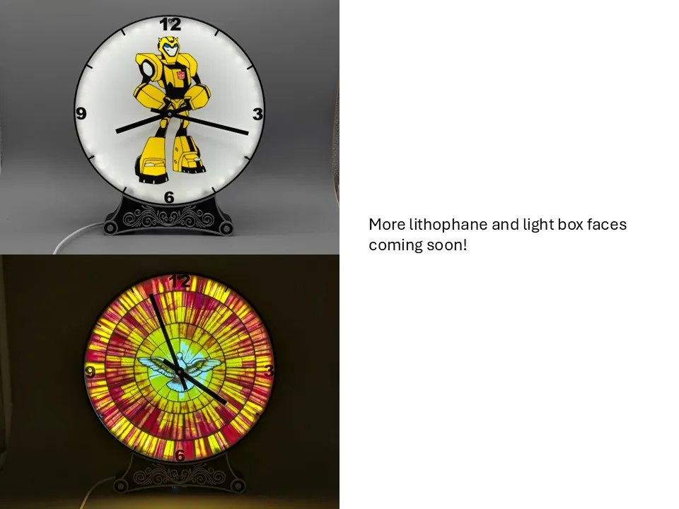 Lighted Clock Case For Lithophanes and Light Boxes by ...