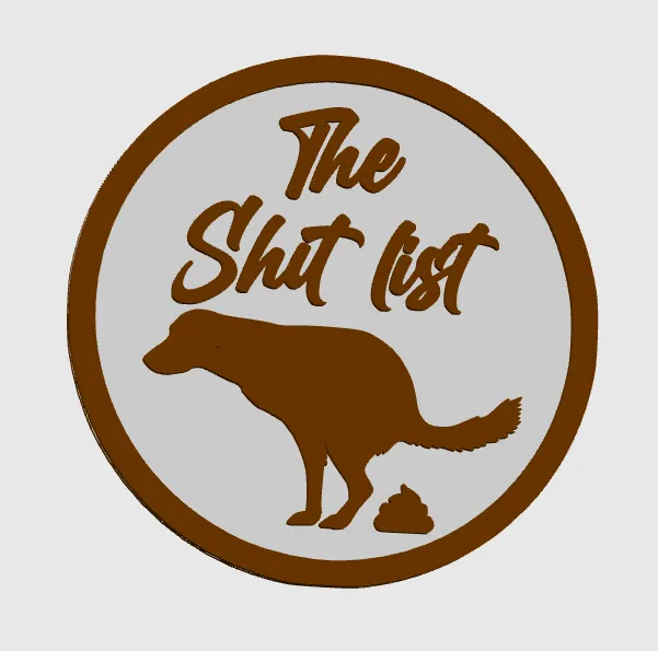 Shit list magnet by rgb90 - MakerWorld