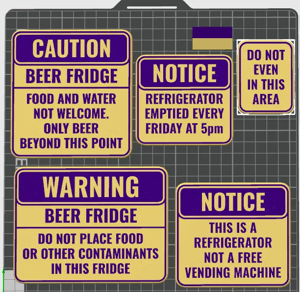 Customizable warning sign - Free 3D Print Model - MakerWorld