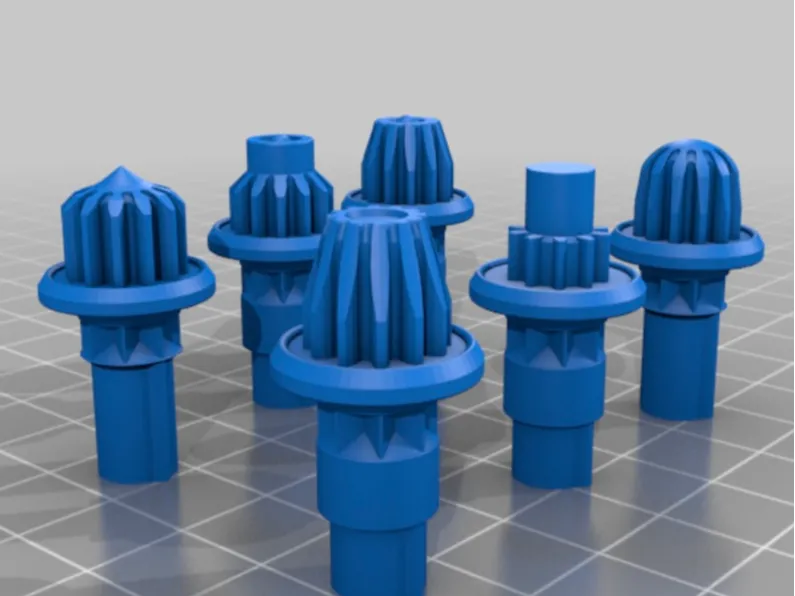 Beyblade X Rush,point, and gear bits - Free 3D Print Model - MakerWorld