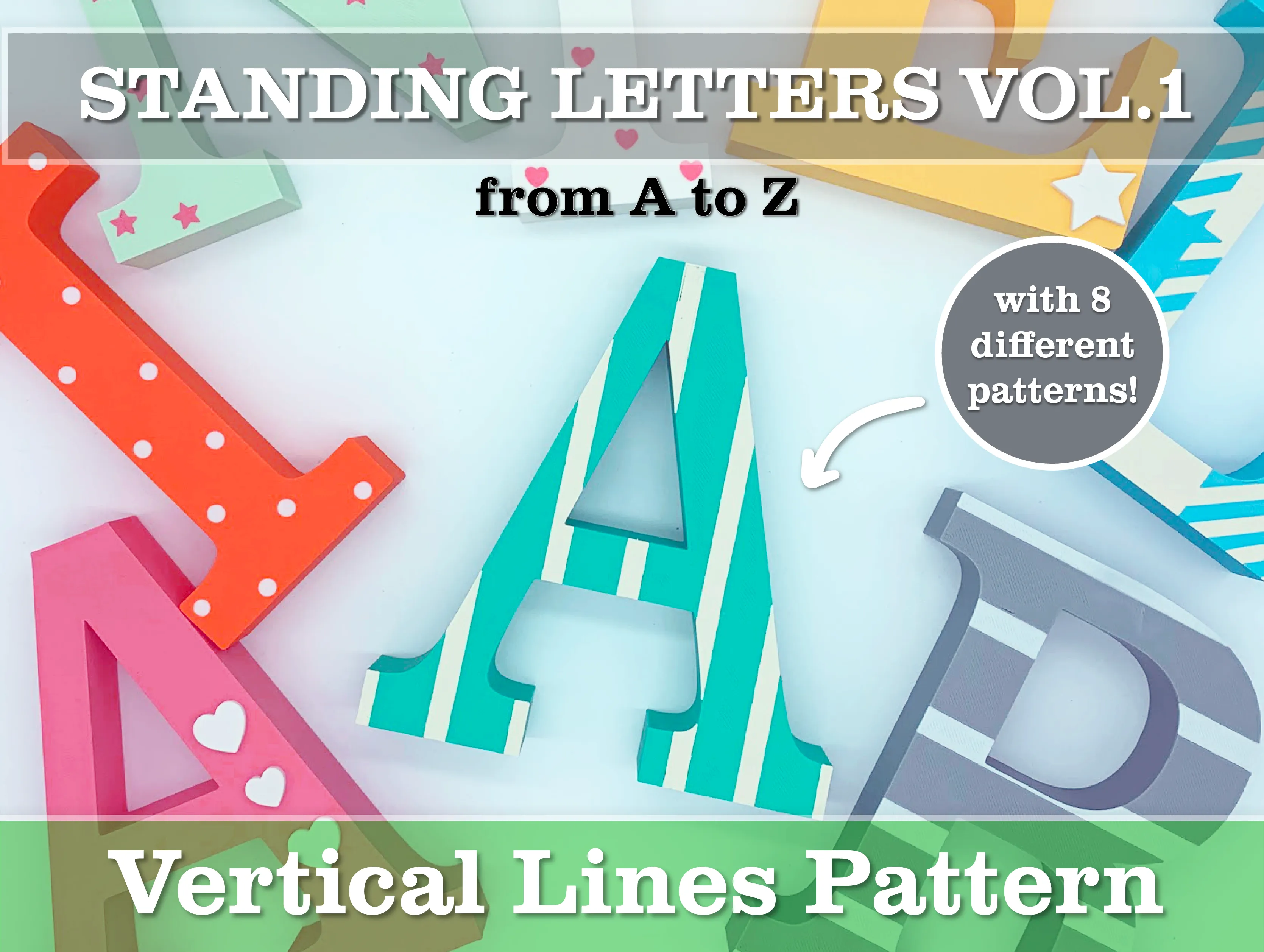 3D Name Standing Letters Pack Vol.1 - Free 3D Print Model - MakerWorld