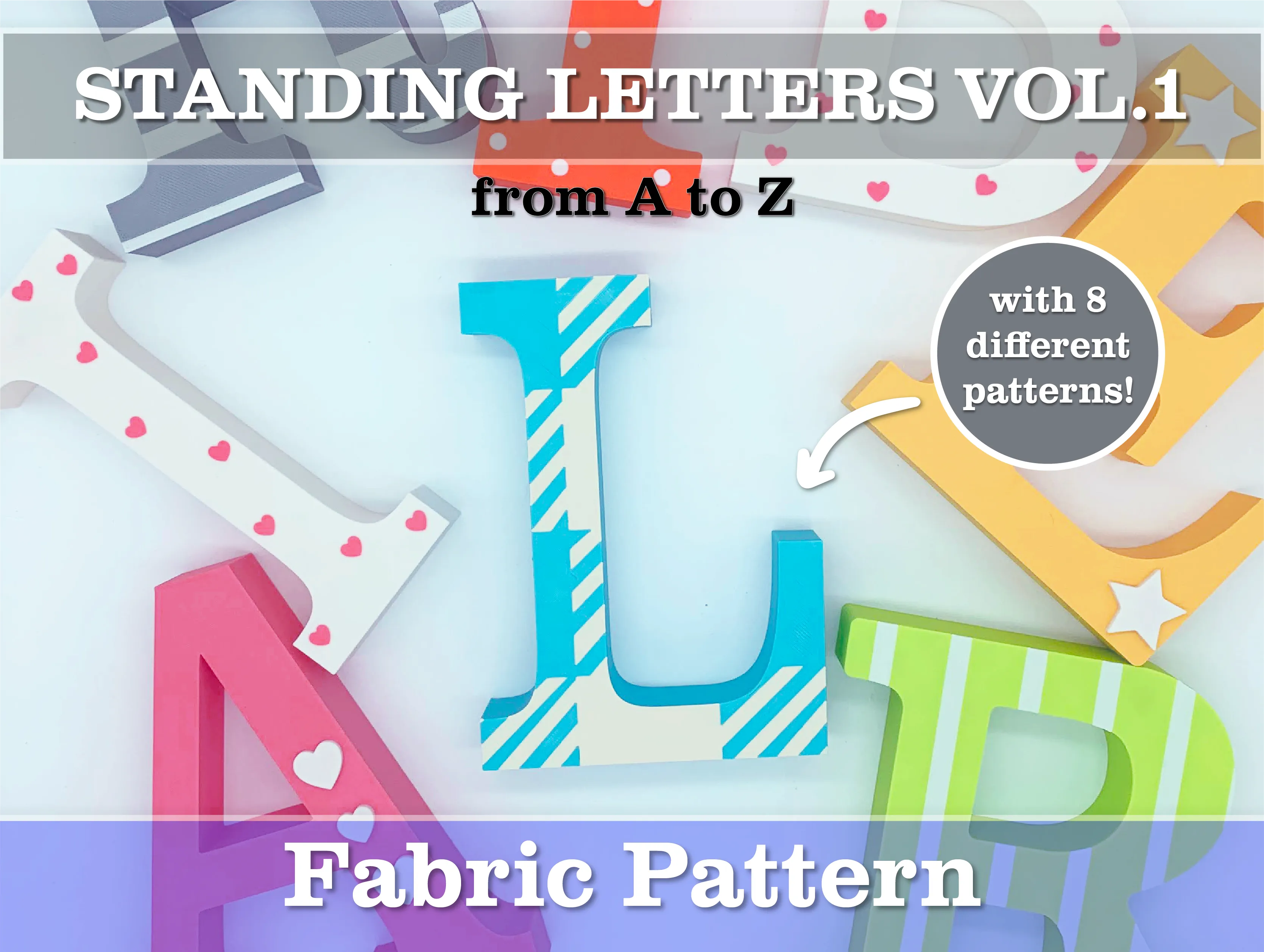 3D Name Standing Letters Pack Vol.1 - Free 3D Print Model - MakerWorld