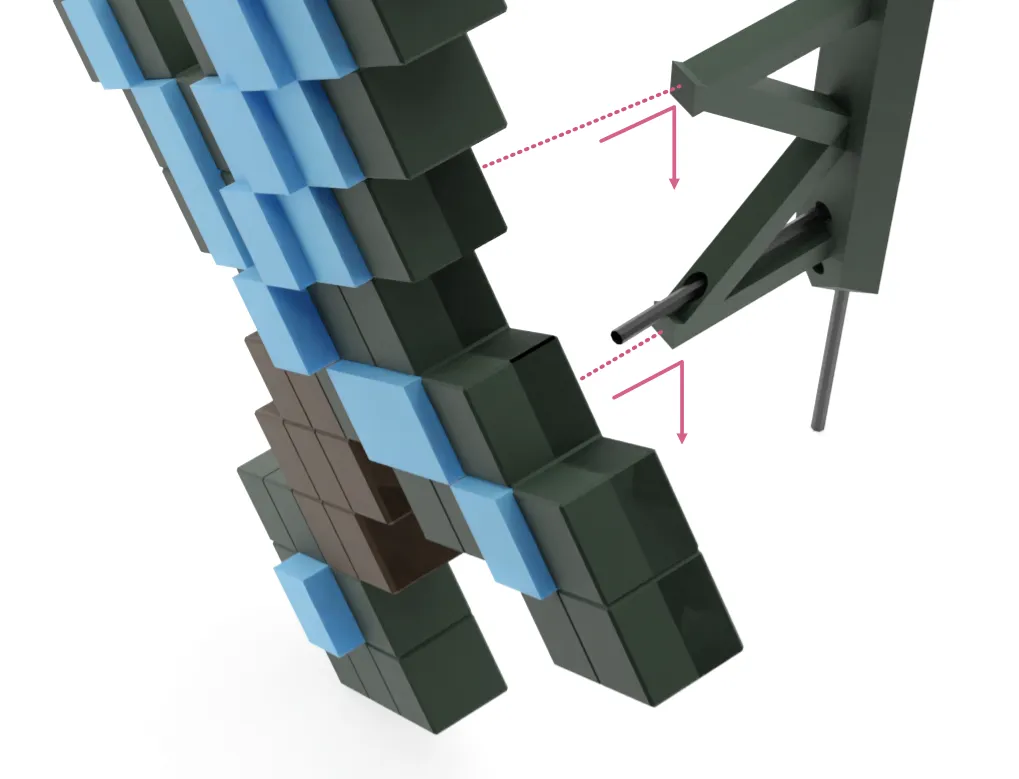 Minecraft Wall Sconce - Life Size & Easy Assembly - Free 3D Print Model ...