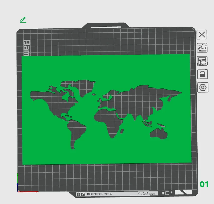world map stencil - Free 3D Print Model - MakerWorld