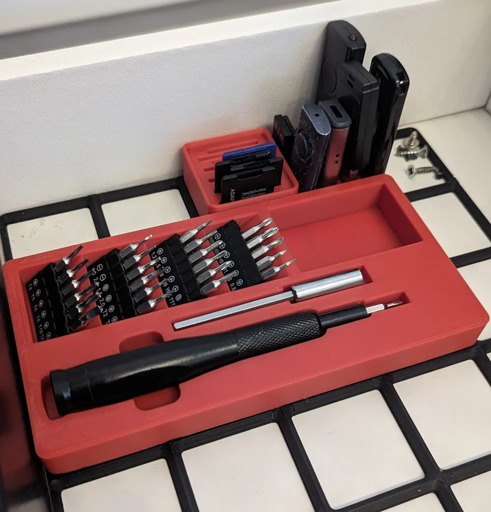 Gridfinity Amazon Basics Screwdriver holder Remixed by Jack Bailey ...