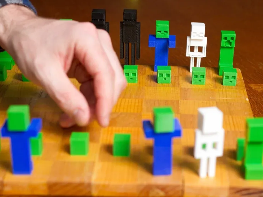 MinecraftChessSet: Blocky Strategy with Characters - Free 3D Print ...