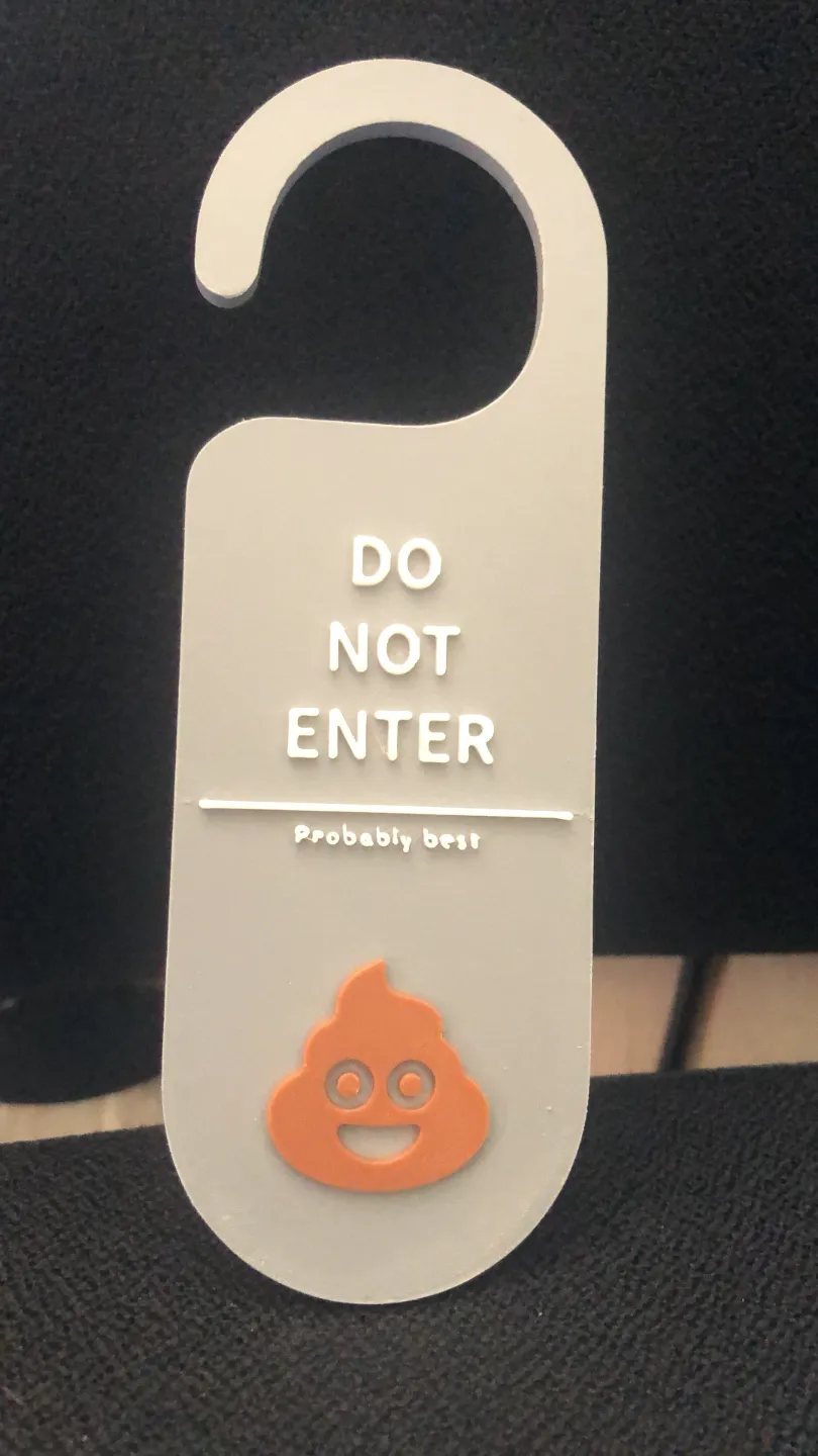 Bathroom door sign, Do not enter, poop by user_216092728 - MakerWorld