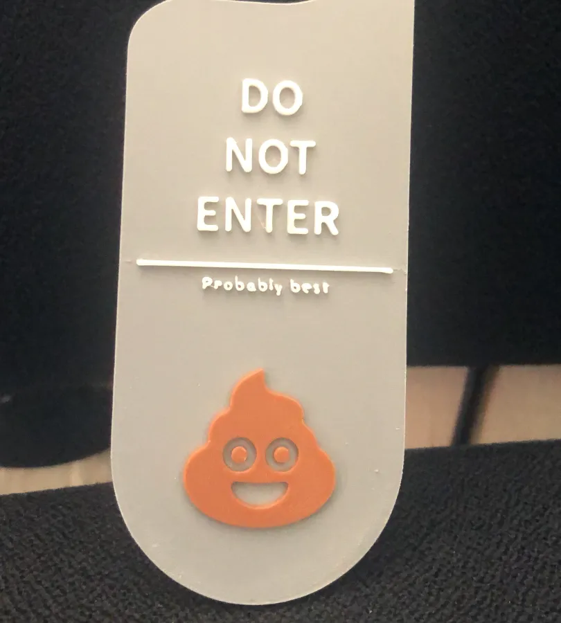 Bathroom door sign, Do not enter, poop by user_216092728 - MakerWorld