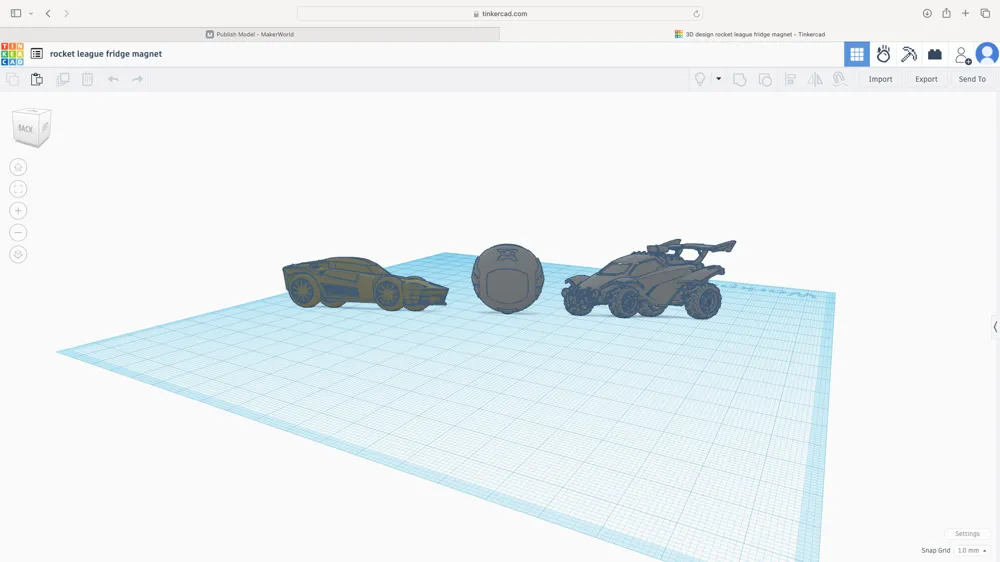 rocket league fridge magnet - Free 3D Print Model - MakerWorld