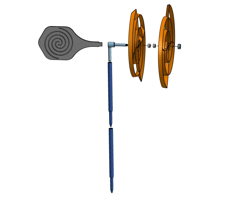 The Double Spiral Windmill - Customizable system - Free 3D Print Model ...