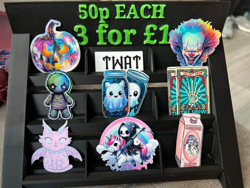 Sticker Display Stand - Craft Market Stall by Darkmoon3D MakerWorld ...