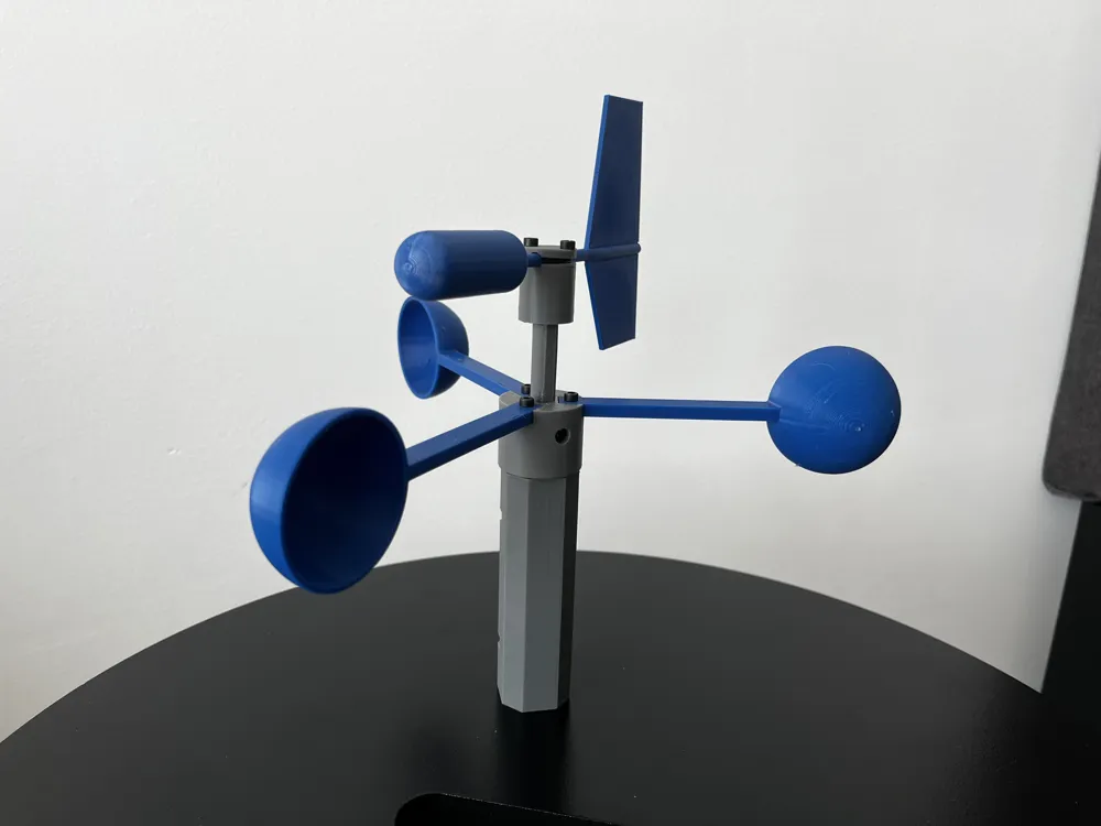 Anemometer with wind vane - Parametric - Free 3D Print Model - MakerWorld