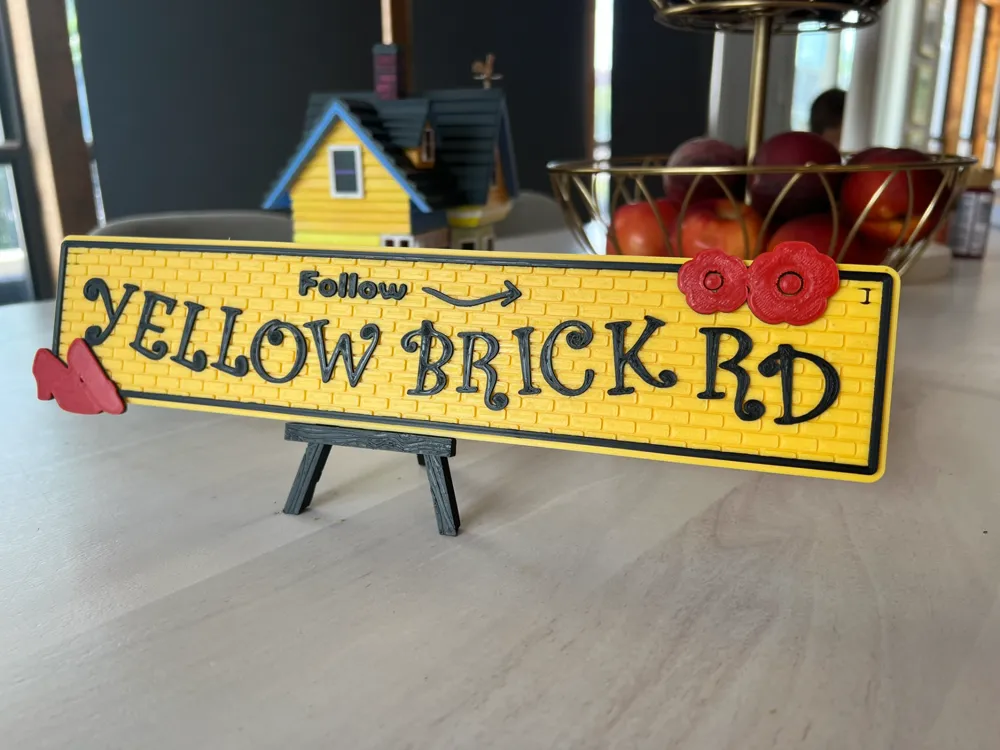 Yellow Brick Road Sign (multi-color) by DadMod MakerWorld: Download ...