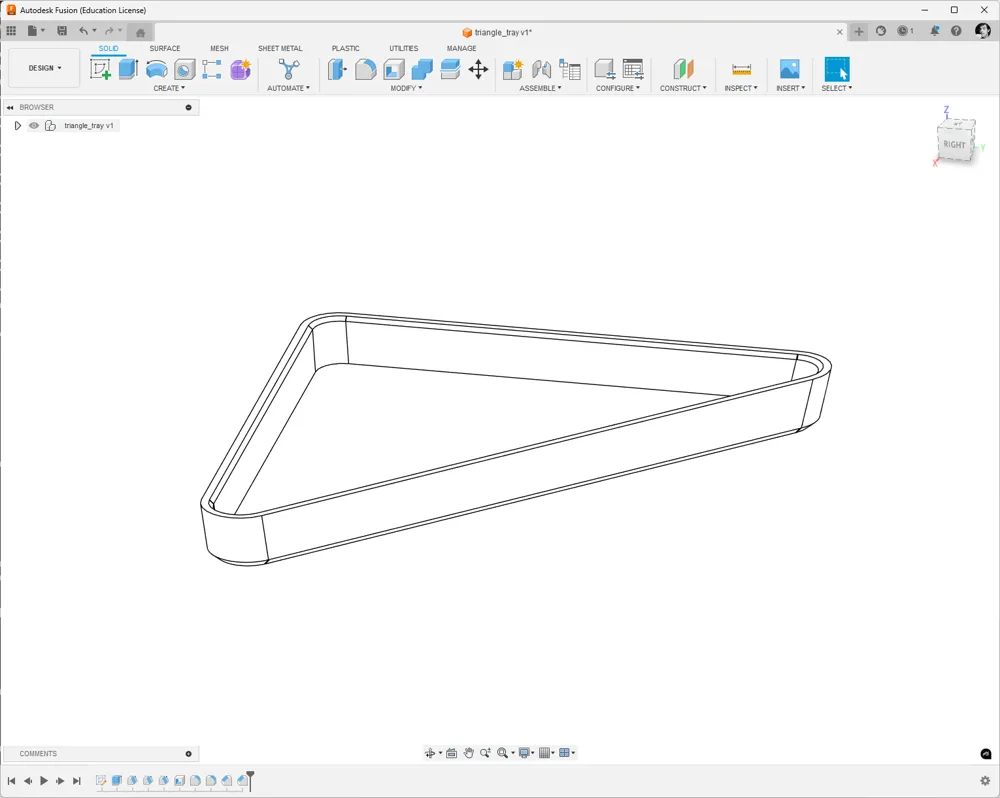 Right-angled triangular tray by Georg MakerWorld: Download Free 3D Models