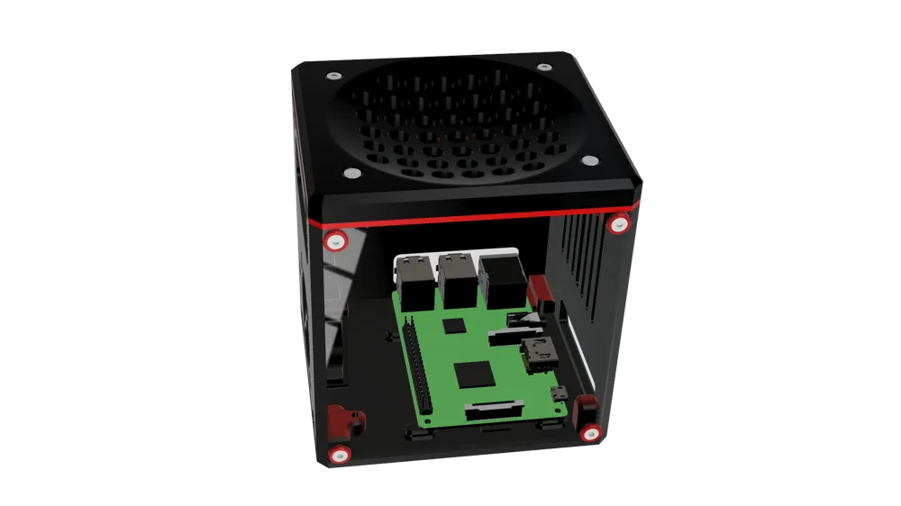 raspberry pi pc case with accent colours. by SpookyParticle MakerWorld ...