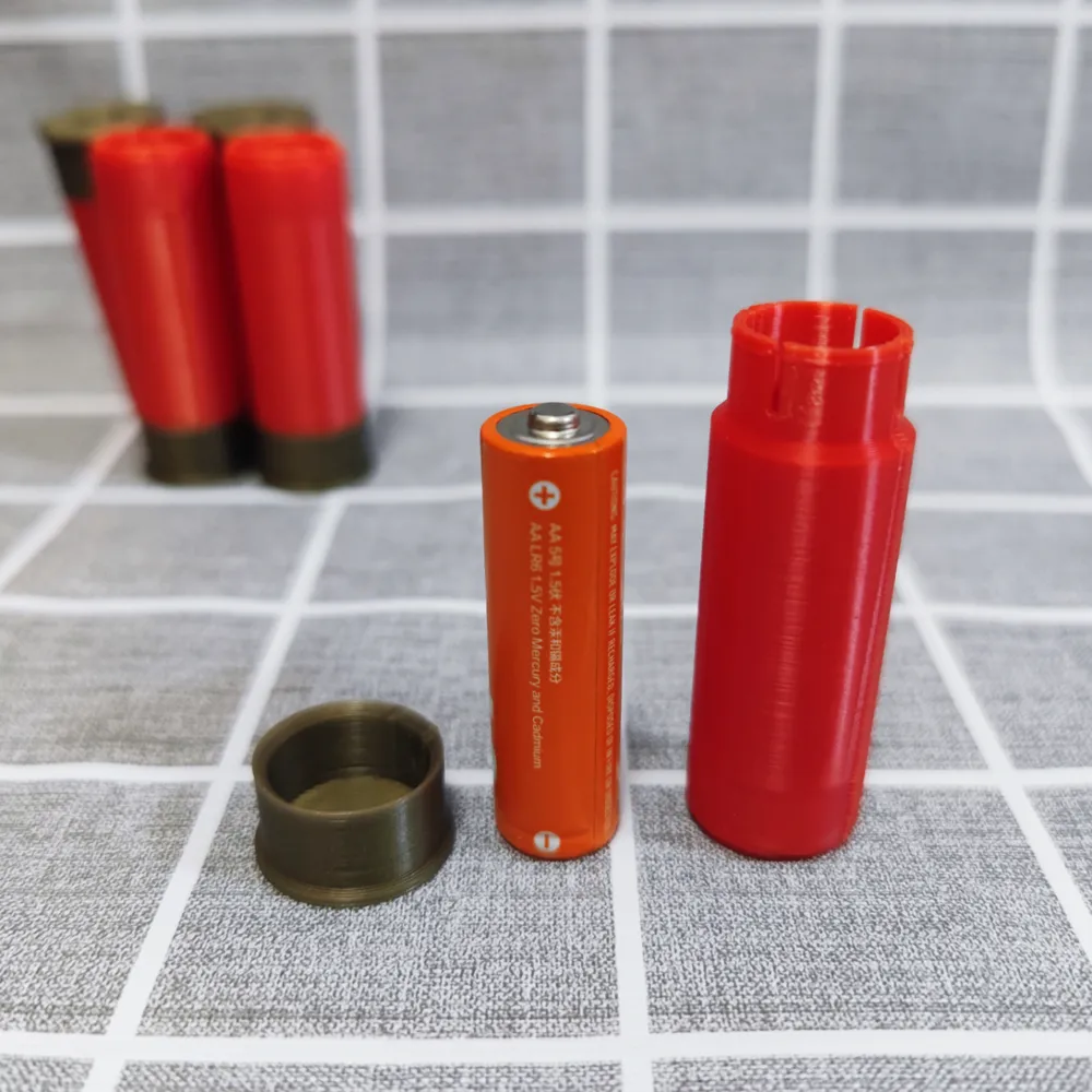 12 GA SHELL (AA BATTERY CASE) 12 Gauge Shotgun Shell Shaped AA Battery ...