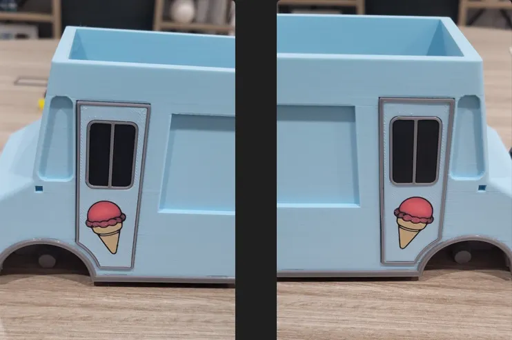 Ice Cream Truck with working headlights - Free 3D Print Model - MakerWorld