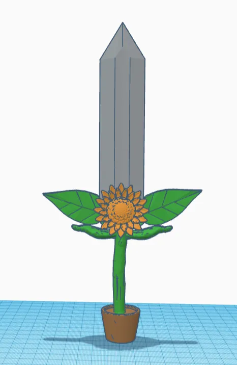 Sunflower themed sword by kmk1218 MakerWorld: Download Free 3D Models