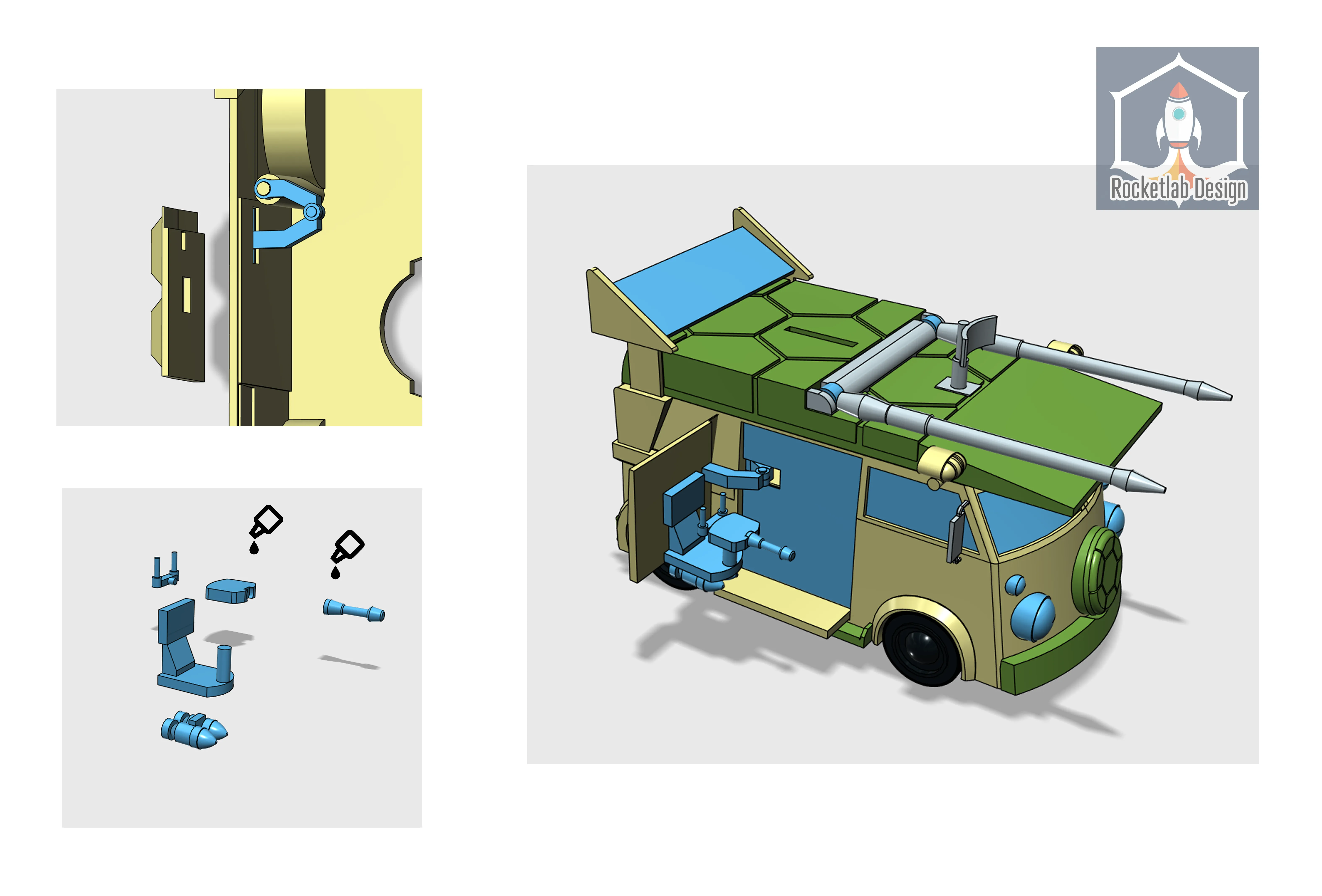 Ninja Turtles Party Wargon (Turtle van) Coin Bank by Rocketlab Design - MakerWorld