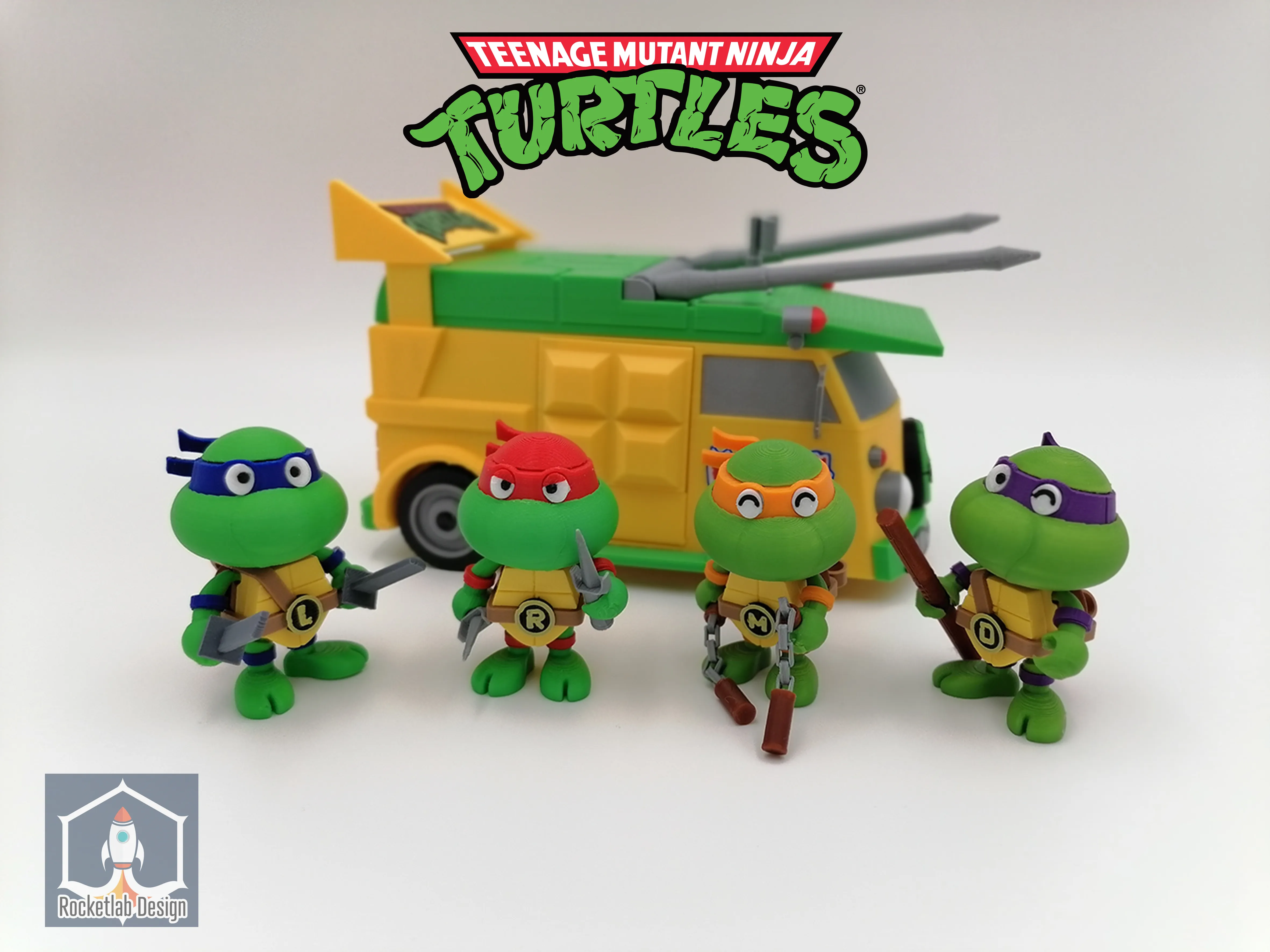 Ninja Turtles Party Wargon (Turtle van) Coin Bank by Rocketlab Design MakerWorld: Download Free ...