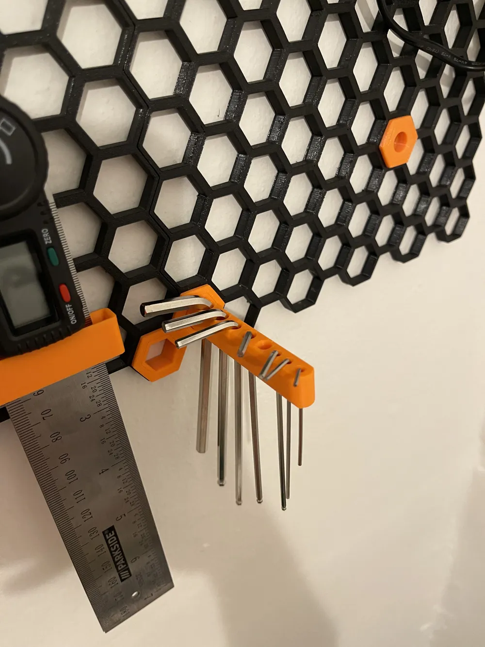 HSW Allen Hex Key Wrench holder for Honeycomb Wall Remixed by race85com - MakerWorld