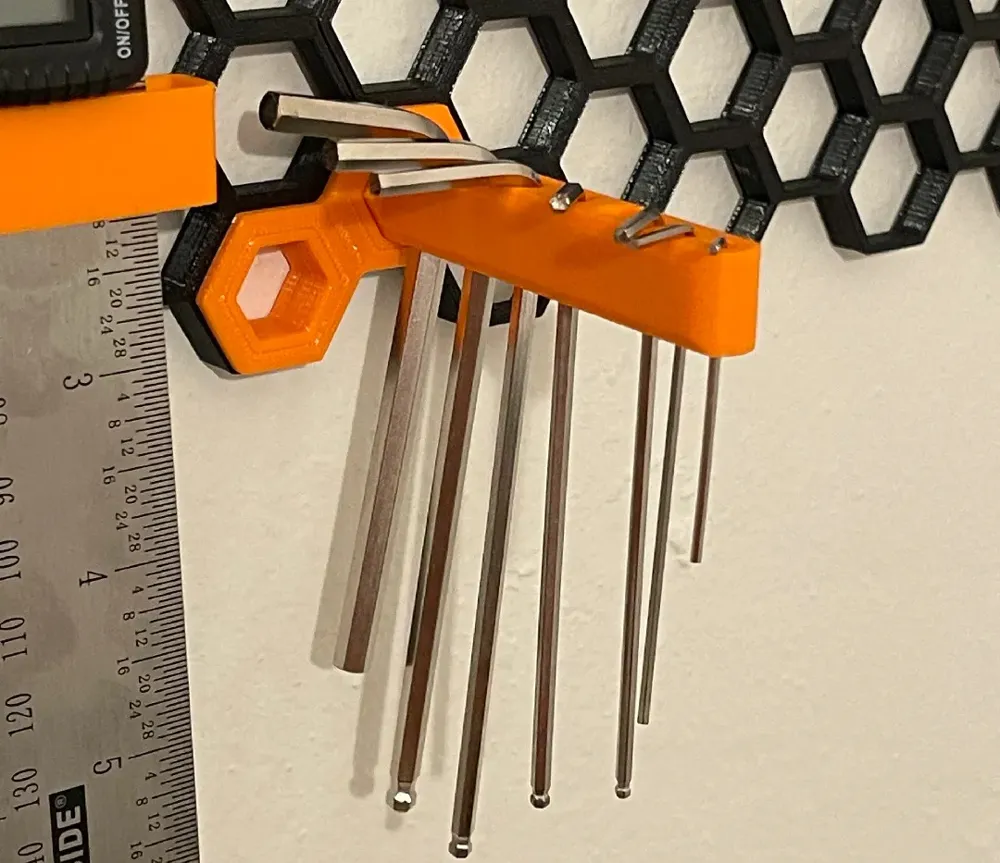 HSW Allen Hex Key Wrench holder for Honeycomb Wall Remixed by race85com - MakerWorld