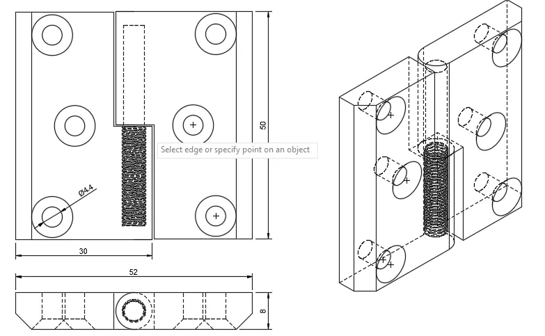 Butt hinge - for enclosure box etc. by David Herejt - MakerWorld