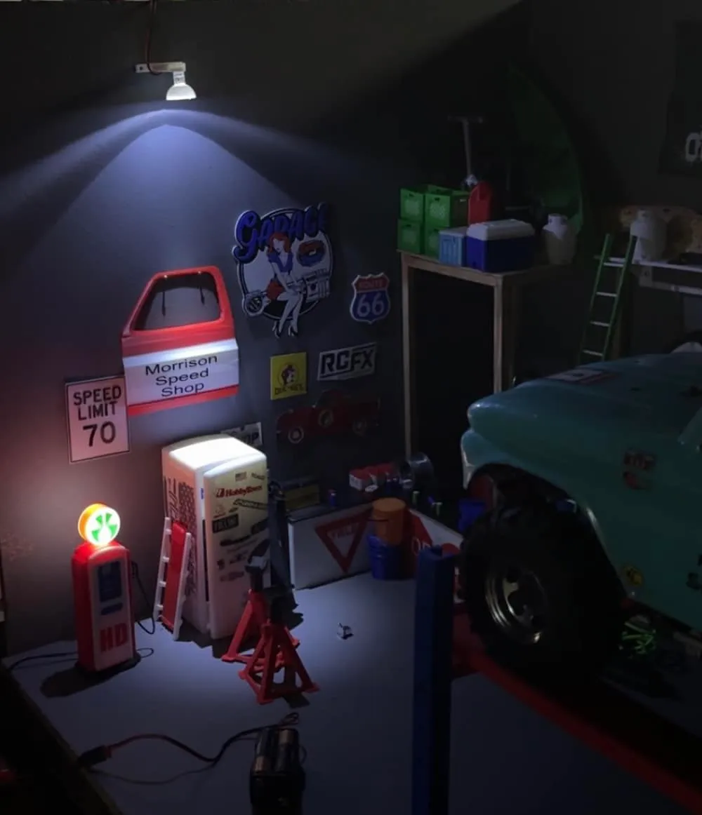 scale shop lights by morrison r/c speed shop - MakerWorld