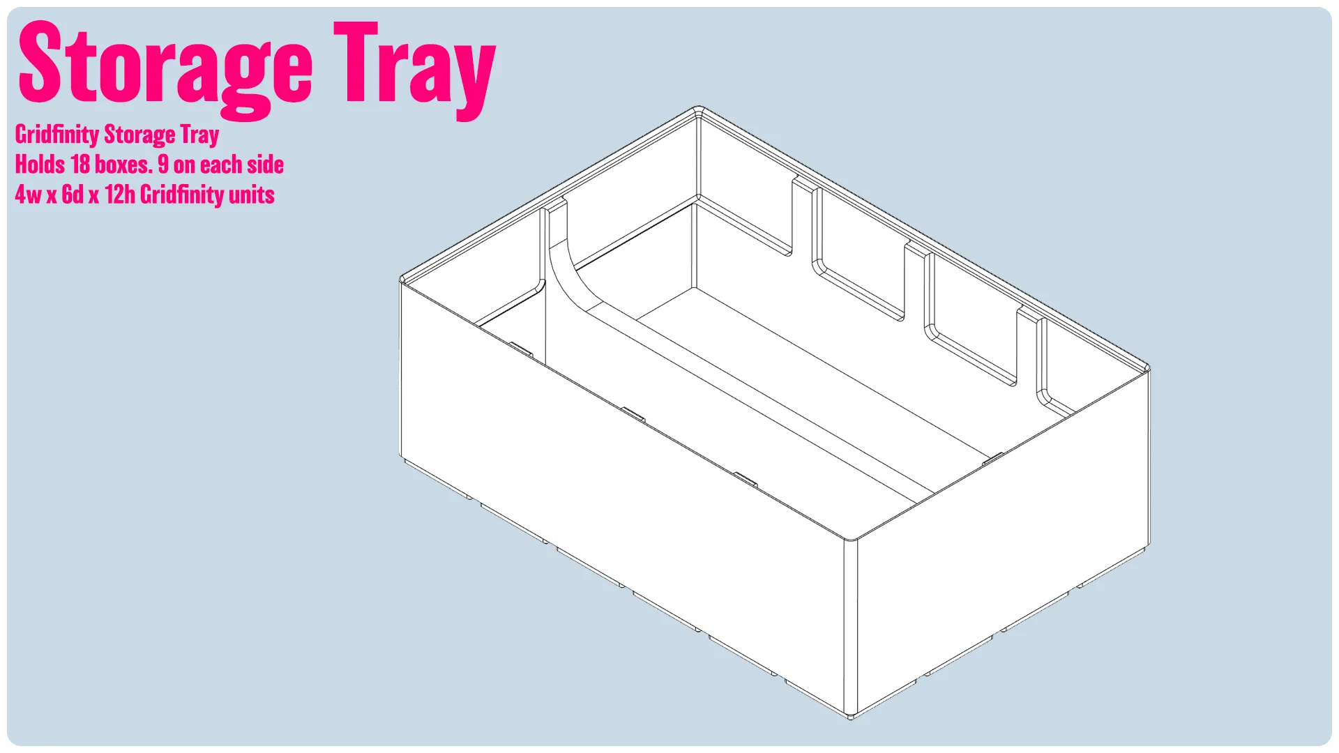 Small Parts Storage Box w/Gridfinity tray - Free 3D Print Model ...