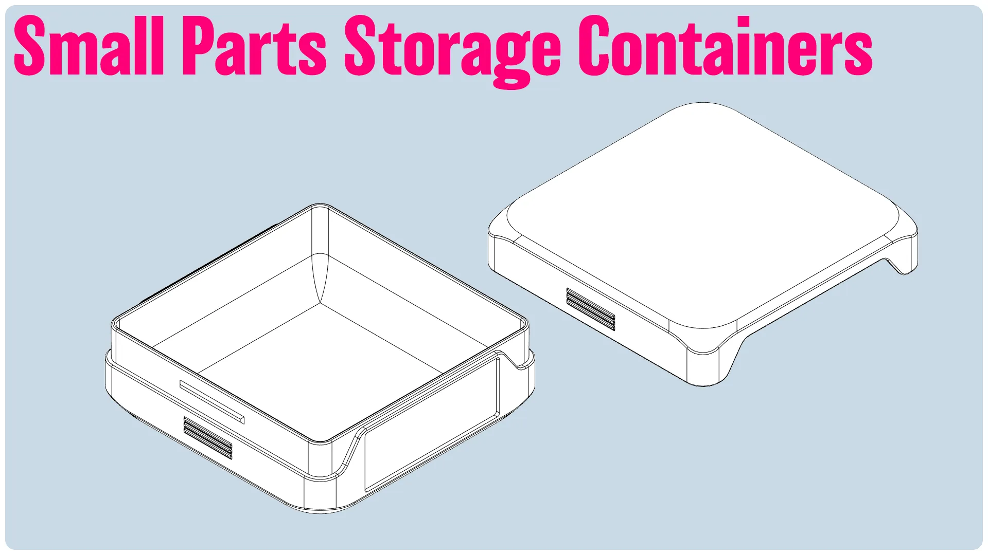 Small Parts Storage Box w/Gridfinity tray - Free 3D Print Model ...