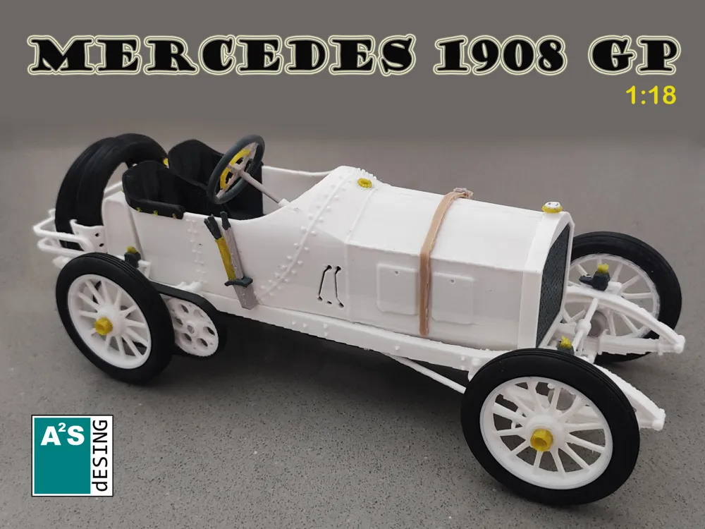 Mercedes 1908 GP av A2S dESIGN MakerWorld: Gratis 3D-Modell abe lade