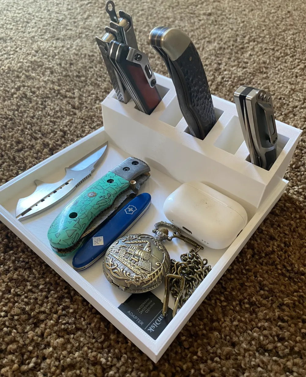 EDC desk organizers knife tray by BoundlessCNC - MakerWorld