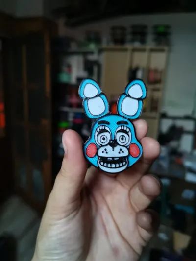 Toy bonnie fnaf magnet keychain by Kris95 MakerWorld: Download Free 3D ...