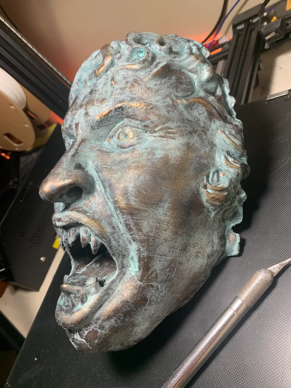 Dr. Who weeping angel mask by Lowteklos MakerWorld: Download Free 3D Models