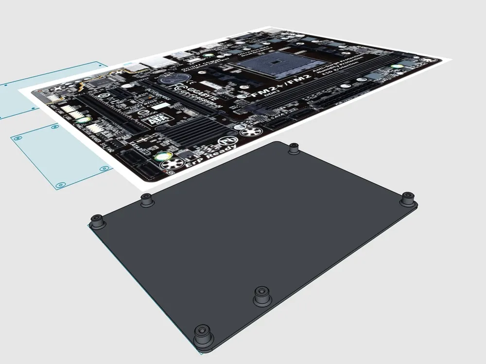 mATX Motherboard Mounting Plate by ChunkAhoy - MakerWorld