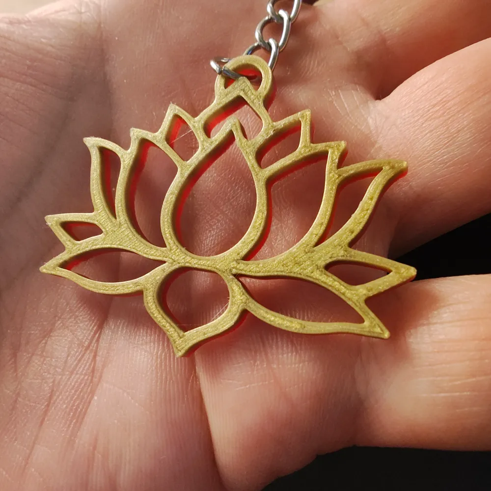 Lotus flower keychain by FranGalt MakerWorld: Download Free 3D Models