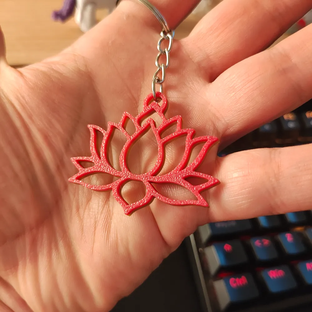 Lotus flower keychain by FranGalt MakerWorld: Download Free 3D Models
