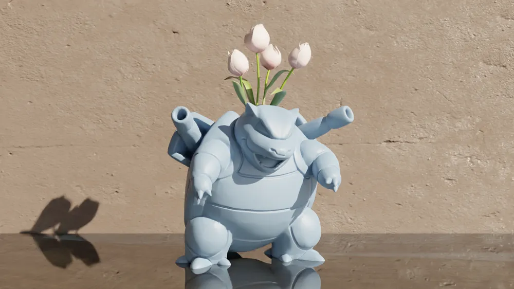 Blastoise - Pokemon Pot Plant Remixed by calebtimoteo - MakerWorld